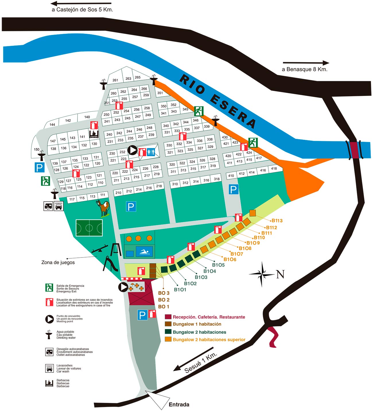 Plan – Camping Bungalows in the Benasque Valley